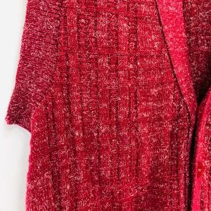 Vintage | Sweaters | Vintage Mod Red Cable Knit Cardigan Mens M | Poshmark